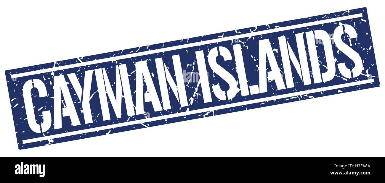 Cayman Islands blue square stamp Stock Vector Image & Art - Alamy