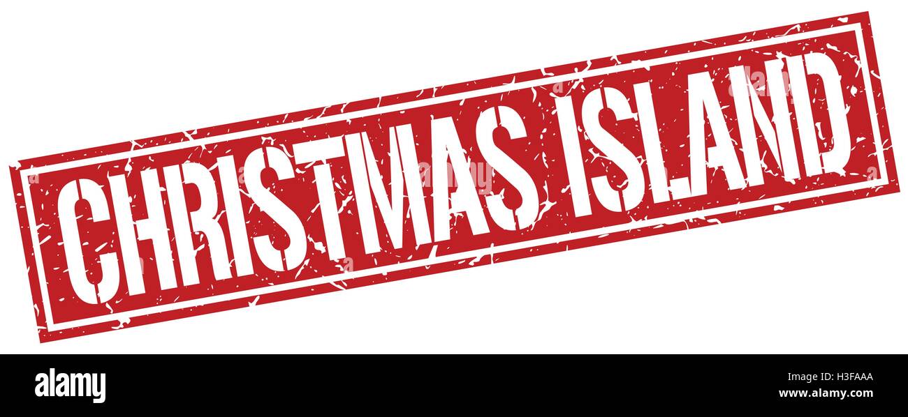 Christmas Island red square stamp Stock Vector Image & Art - Alamy