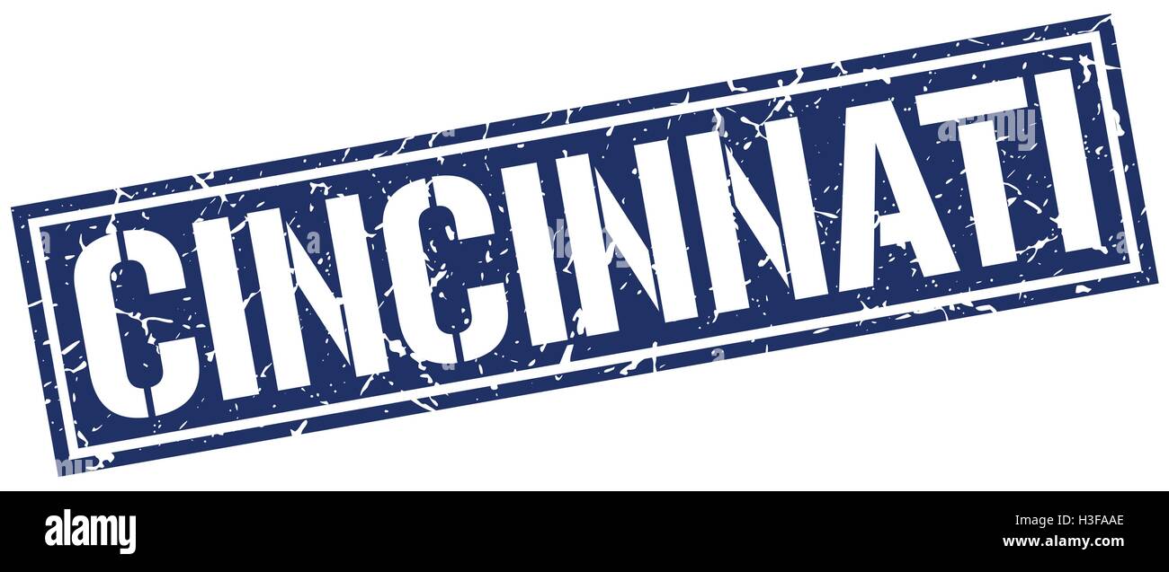 Cincinnati blue square stamp Stock Vector Image & Art - Alamy