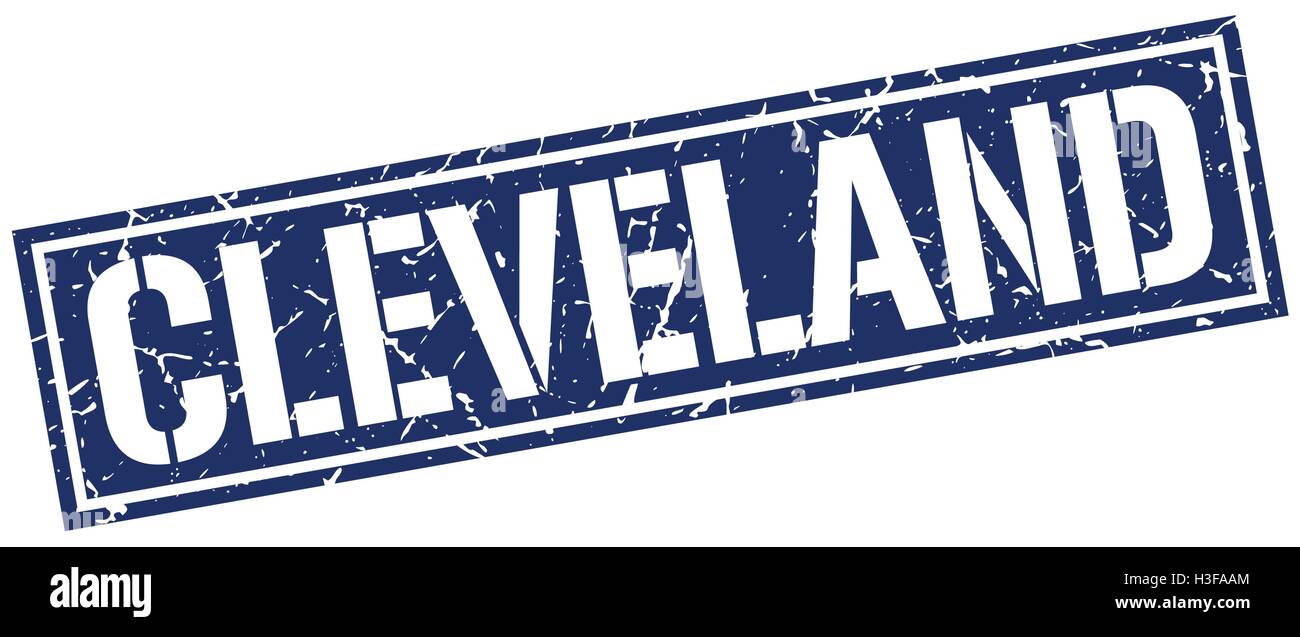 Cleveland blue square stamp Stock Vector Image & Art - Alamy