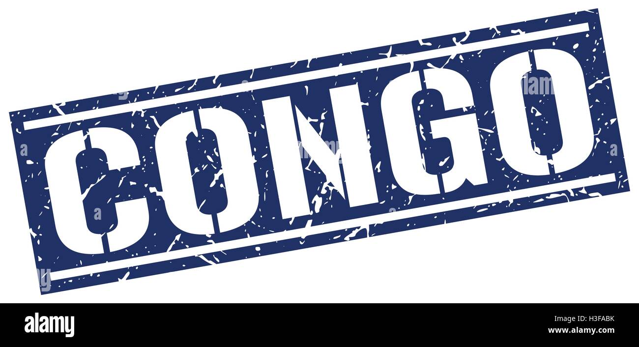 Congo blue square stamp Stock Vector Image & Art - Alamy