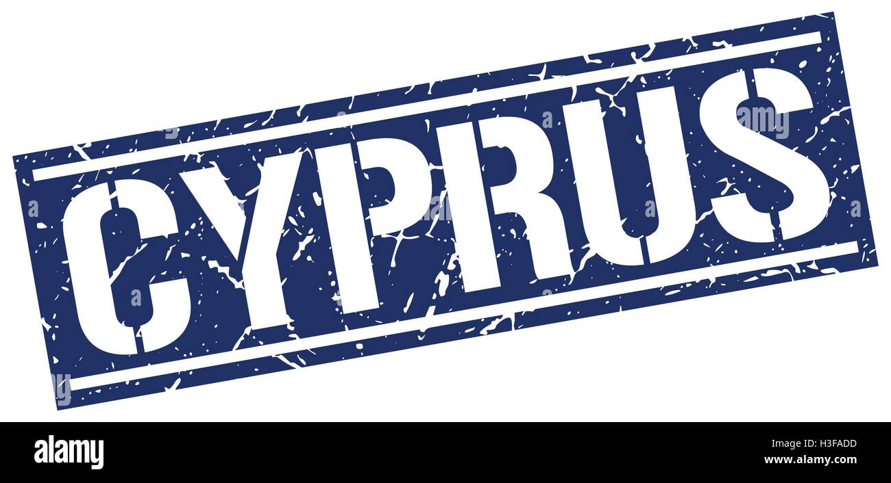 Cyprus blue square stamp Stock Vector Image & Art - Alamy