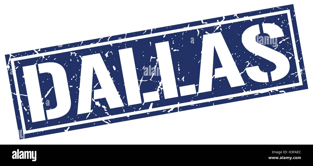 Dallas blue square stamp Stock Vector Image & Art - Alamy