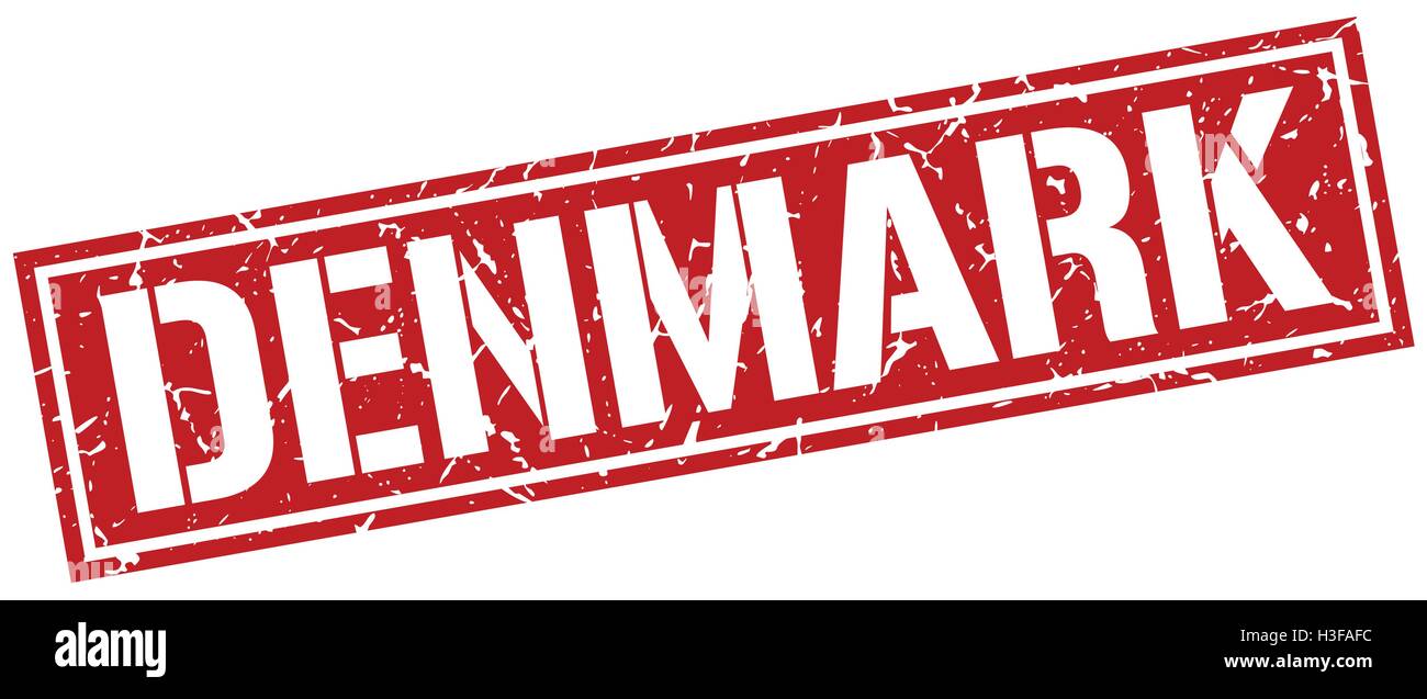 Denmark red square stamp Stock Vector Image & Art - Alamy