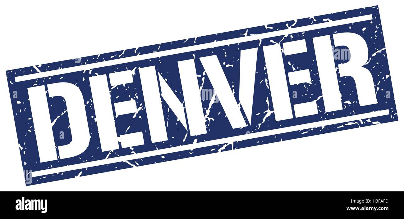 Denver blue square stamp Stock Vector Image & Art - Alamy