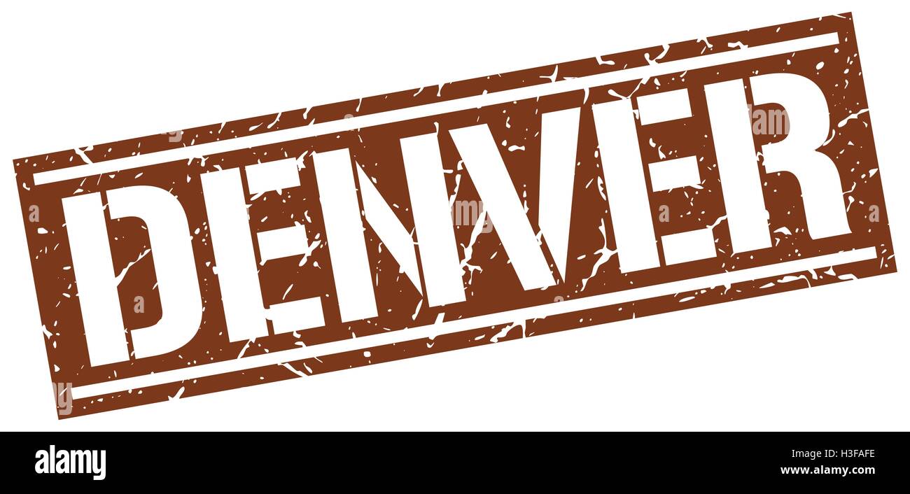 Denver brown square stamp Stock Vector Image & Art - Alamy