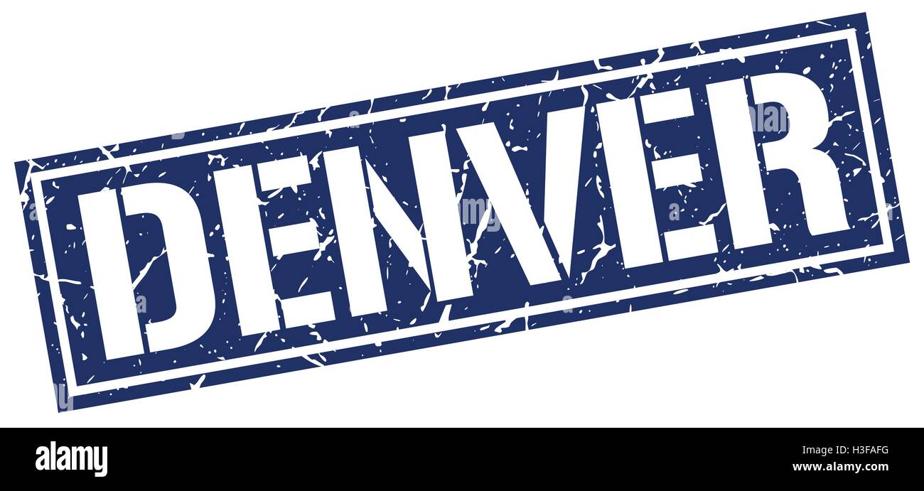 Denver blue square stamp Stock Vector Image & Art - Alamy