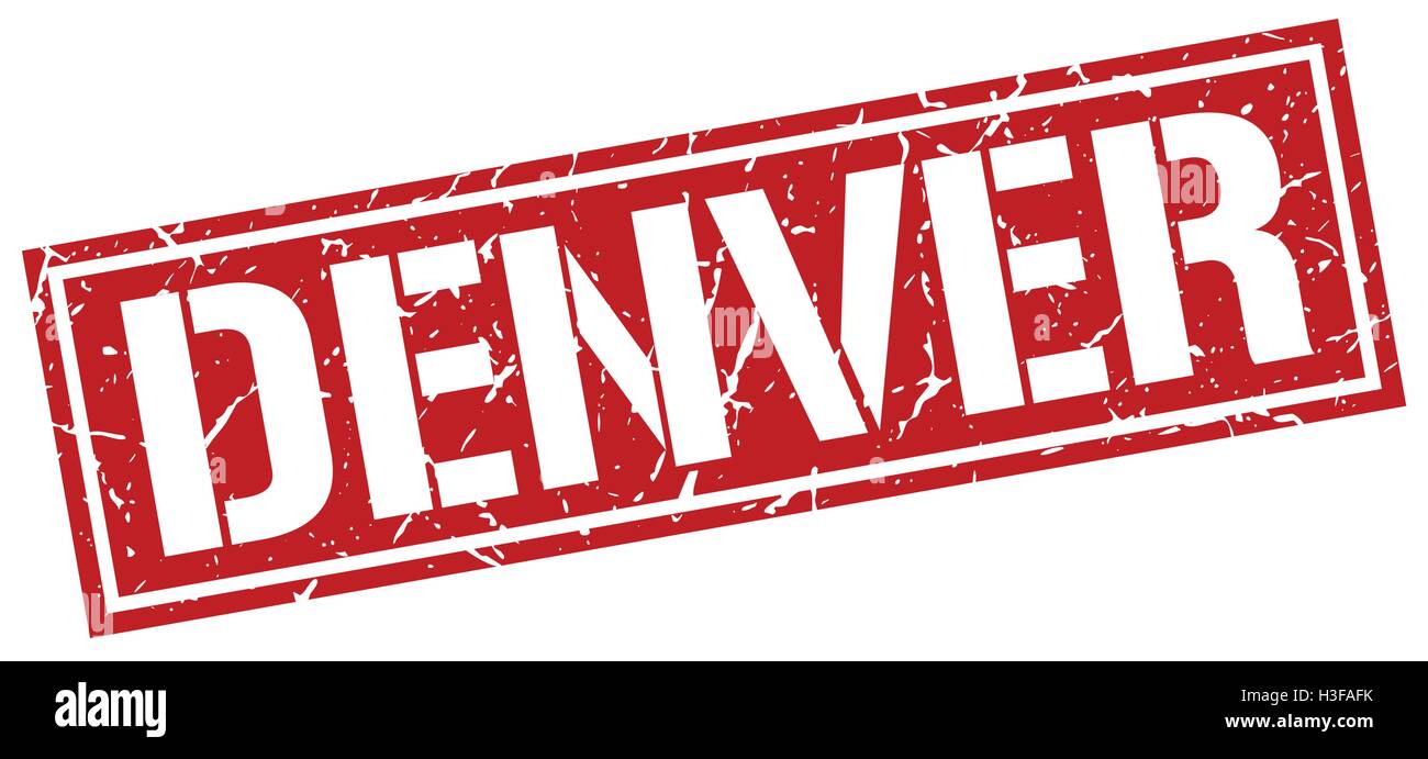 Denver red square stamp Stock Vector Image & Art - Alamy