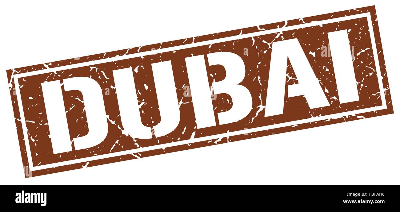 Dubai brown square stamp Stock Vector Image & Art - Alamy