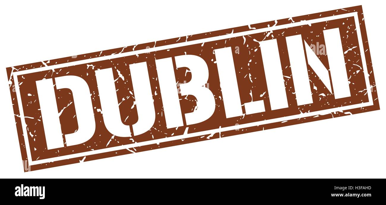Dublin brown square stamp Stock Vector Image & Art - Alamy