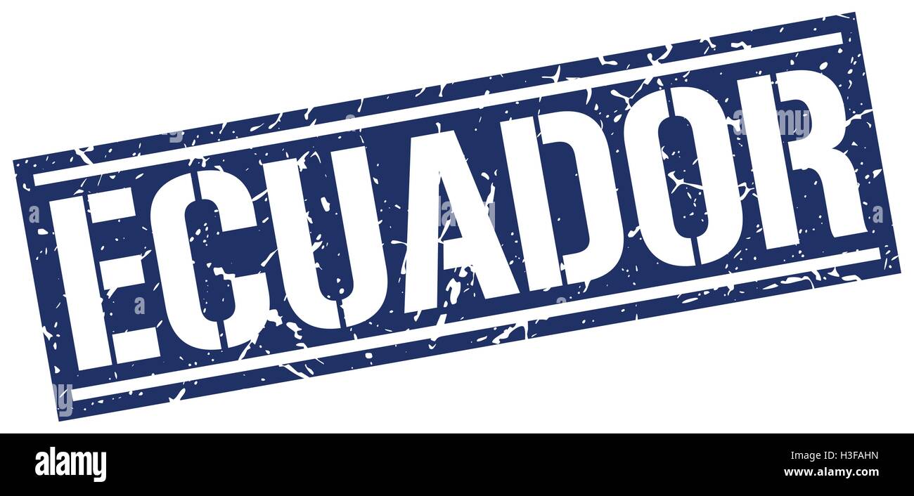 Ecuador blue square stamp Stock Vector Image & Art - Alamy