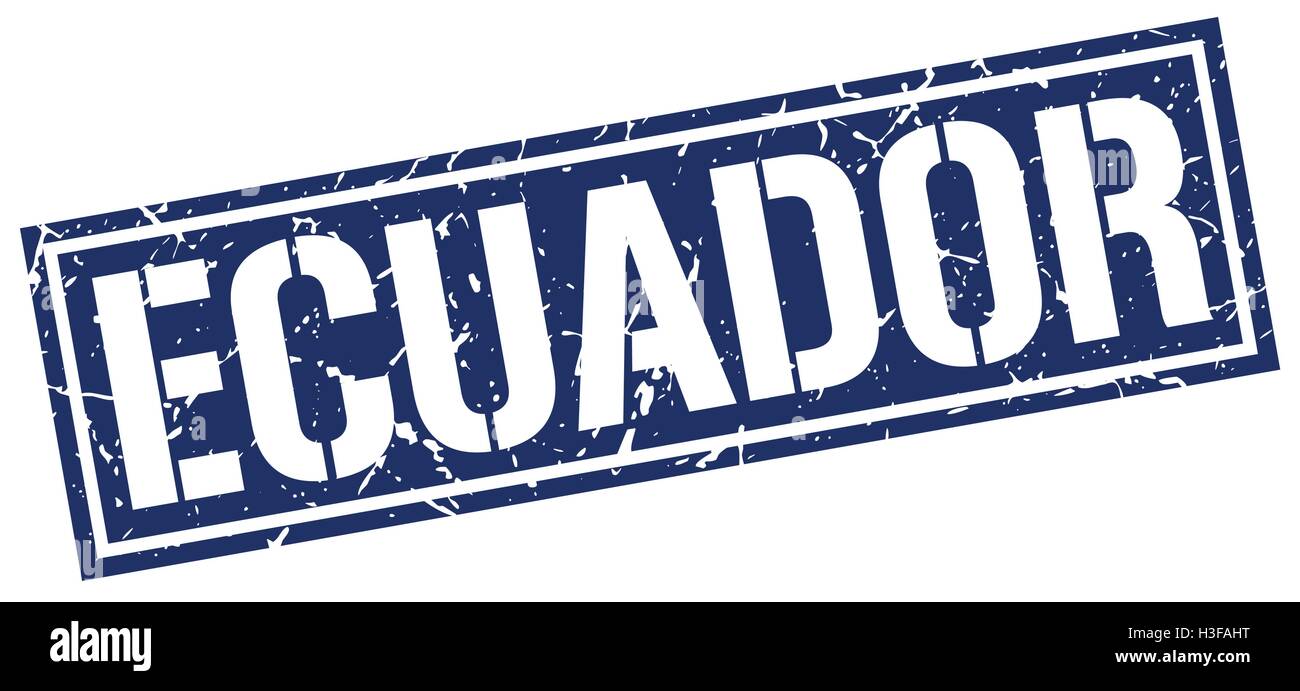 Ecuador blue square stamp Stock Vector Image & Art - Alamy