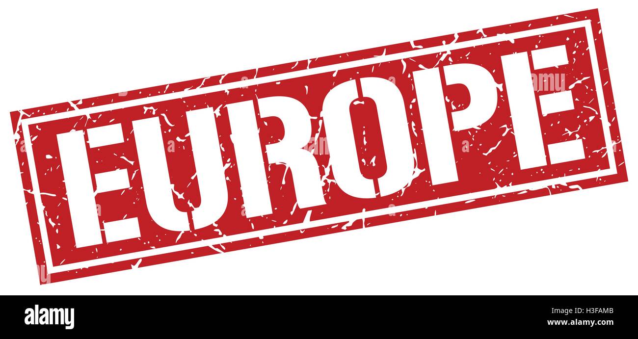 europe red square stamp Stock Vector Image & Art - Alamy