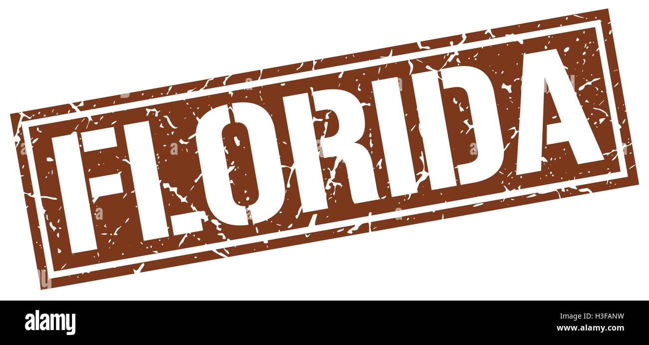 Florida brown square stamp Stock Vector Image & Art - Alamy