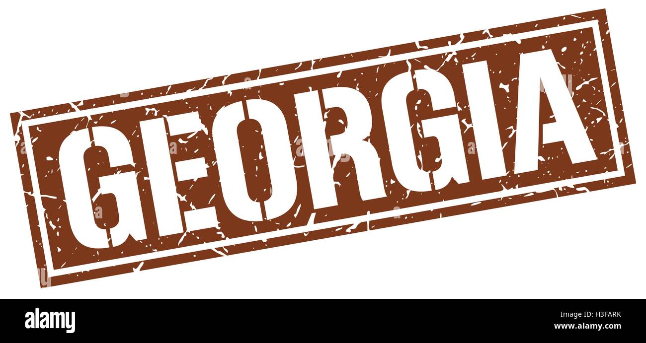 Georgia brown square stamp Stock Vector Image & Art - Alamy
