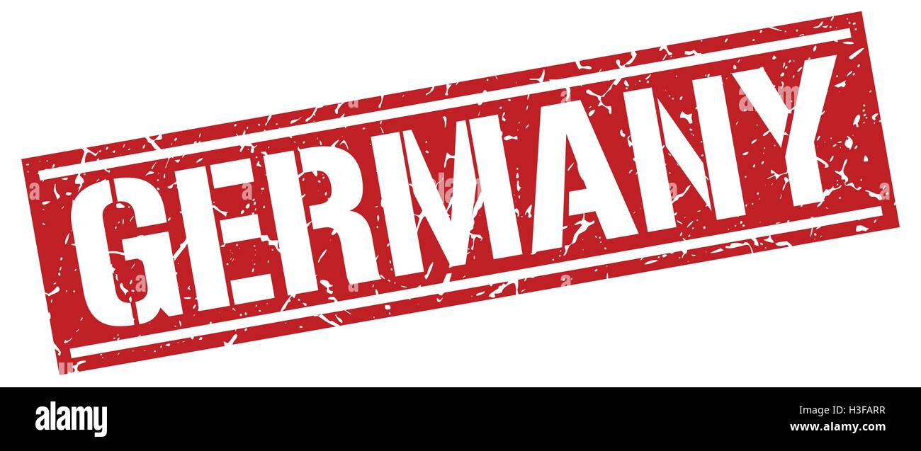 Germany red square stamp Stock Vector Image & Art - Alamy