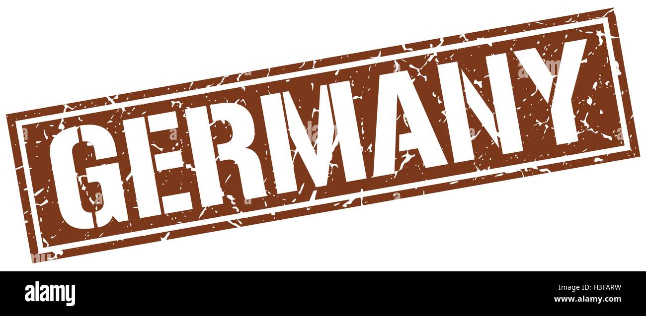 Germany brown square stamp Stock Vector Image & Art - Alamy