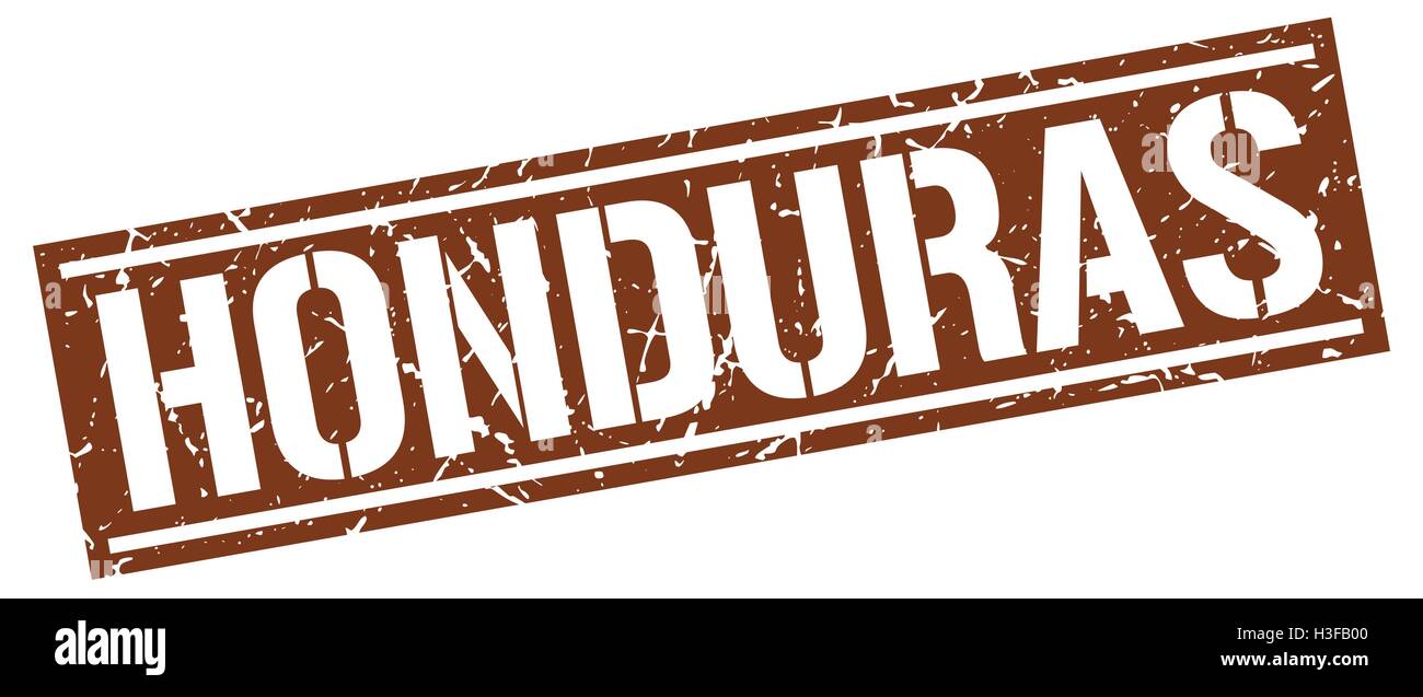 Honduras brown square stamp Stock Vector Image & Art - Alamy