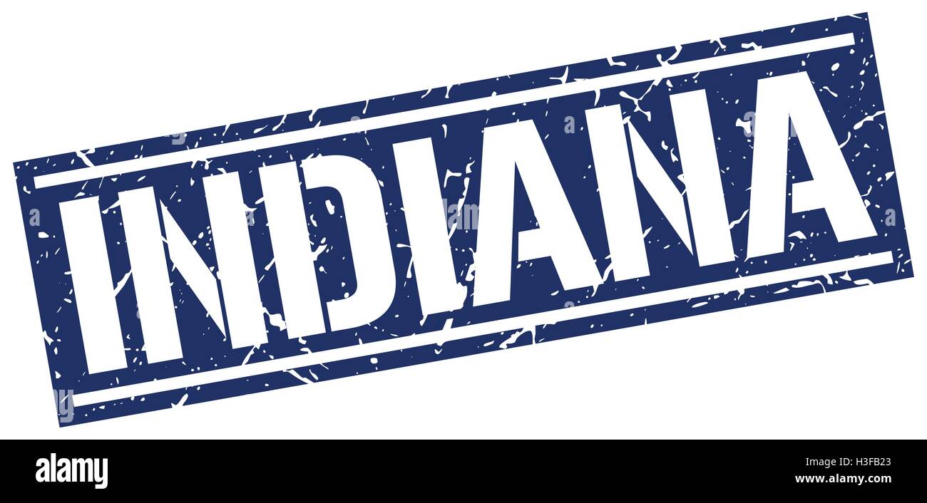 Indiana blue square stamp Stock Vector Image & Art - Alamy