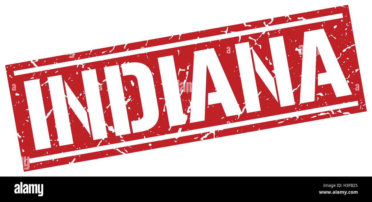 Indiana red square stamp Stock Vector Image & Art - Alamy