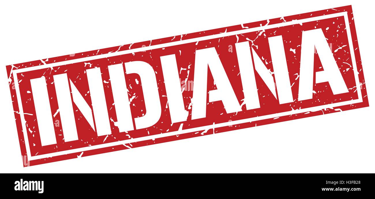 Indiana red square stamp Stock Vector Image & Art - Alamy