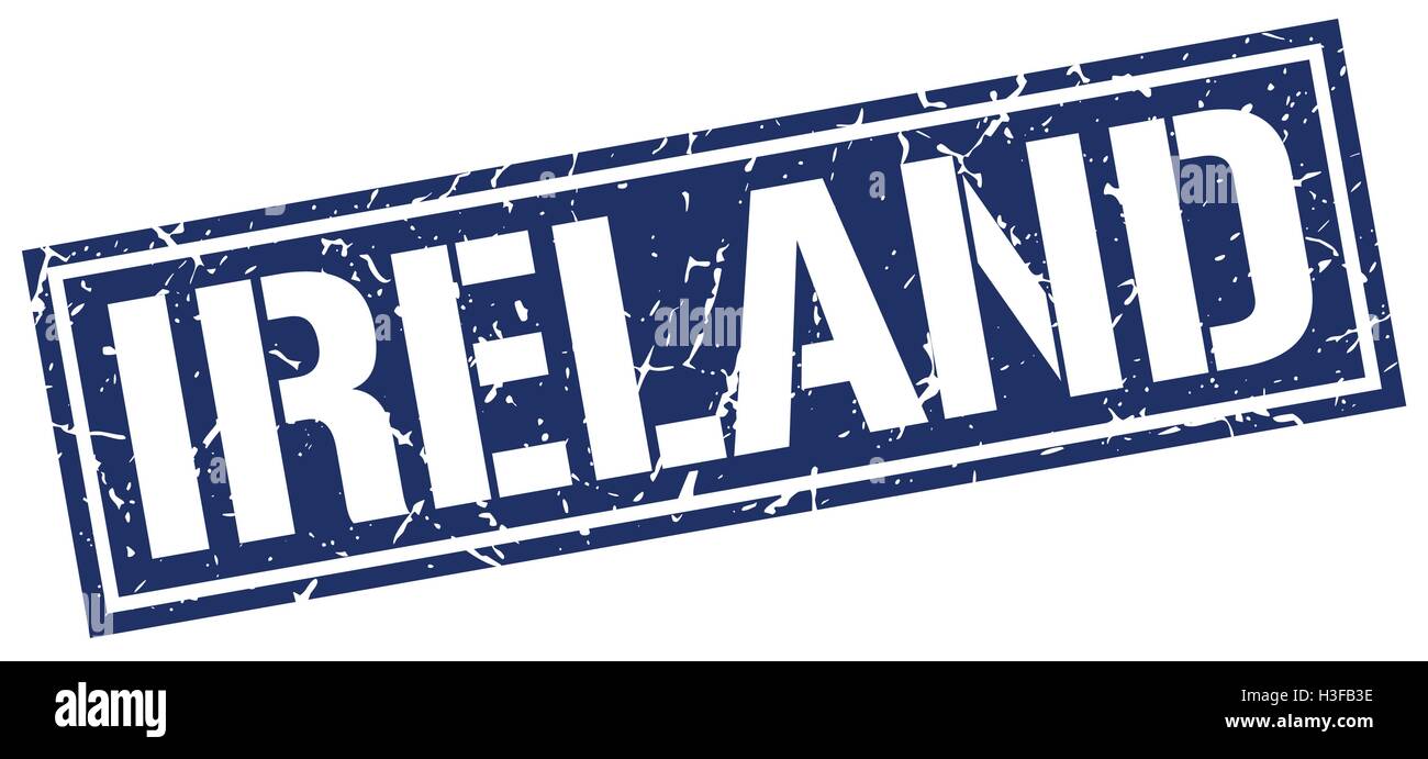 Ireland blue square stamp Stock Vector Image & Art - Alamy