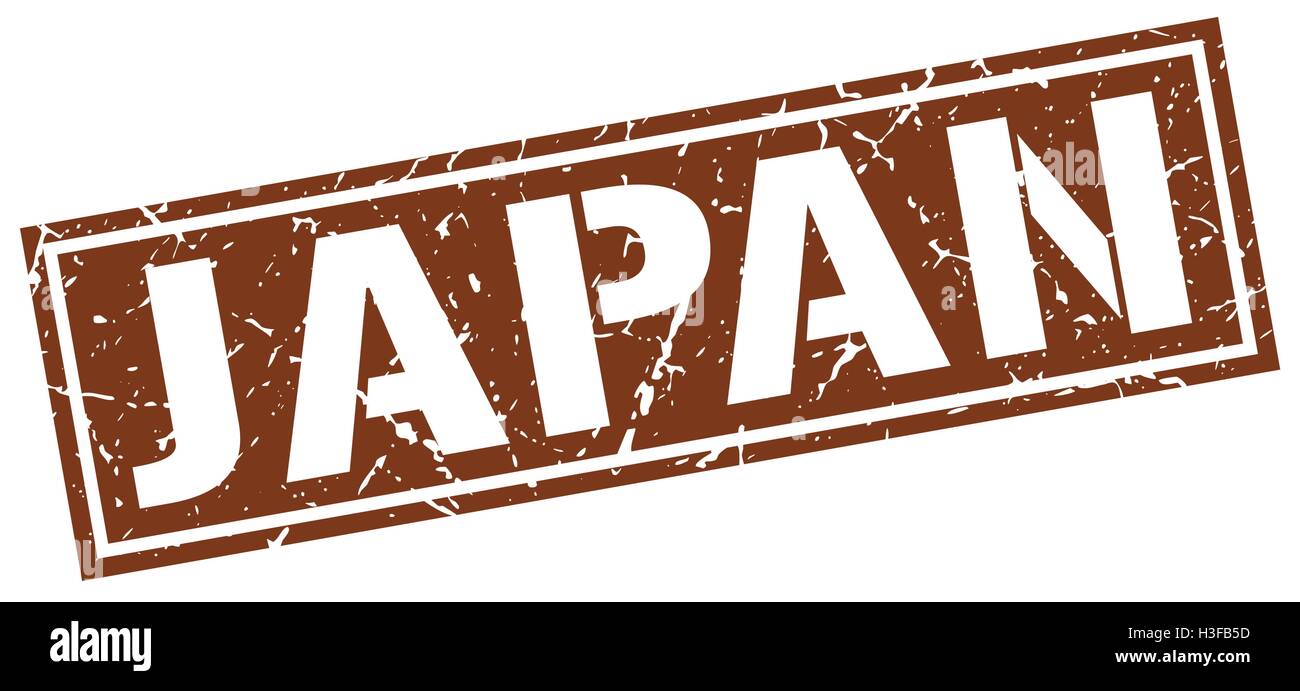 Japan brown square stamp Stock Vector Image & Art - Alamy