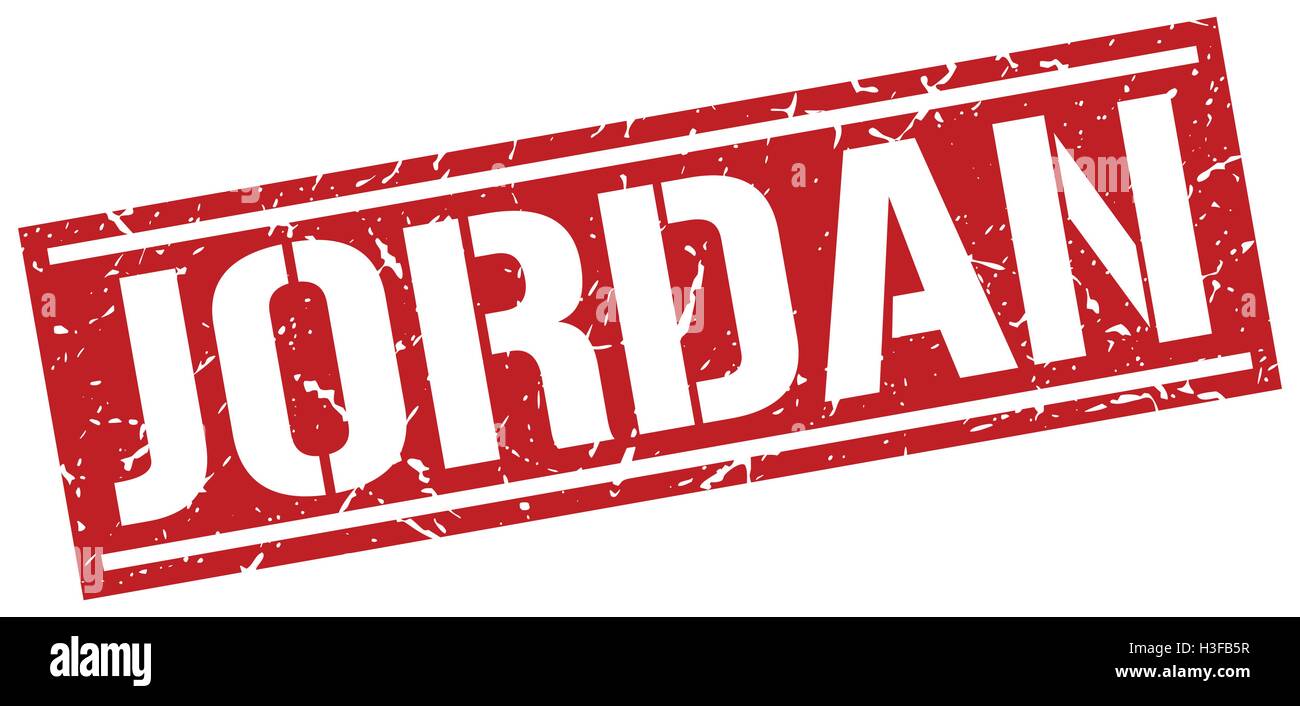 Jordan red square stamp hi-res stock photography and images - Alamy