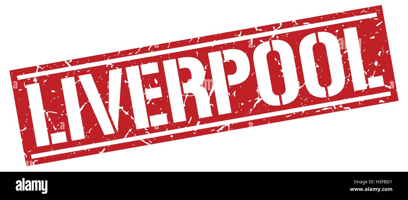 Liverpool red square stamp Stock Vector Image & Art - Alamy