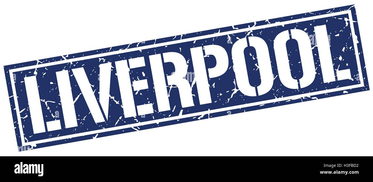 Liverpool blue square stamp Stock Vector Image & Art - Alamy