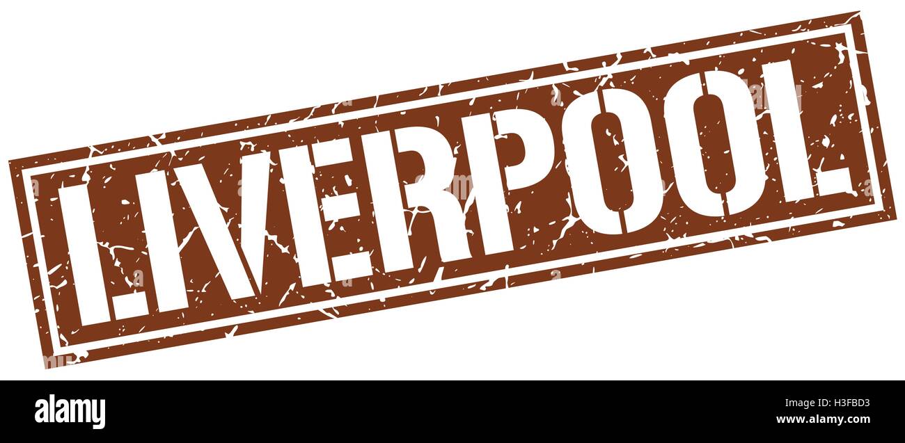Liverpool brown square stamp Stock Vector Image & Art - Alamy