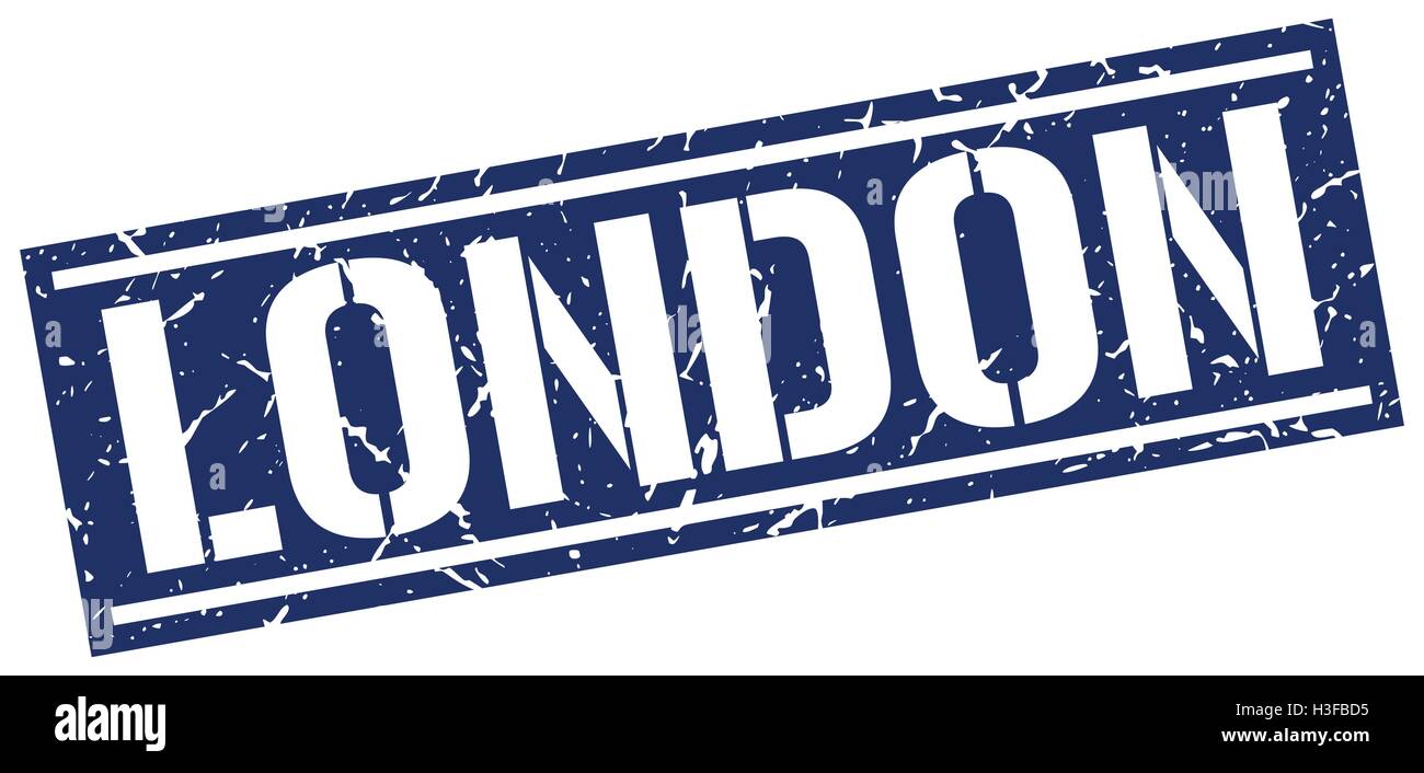 London blue square stamp Stock Vector Image & Art - Alamy