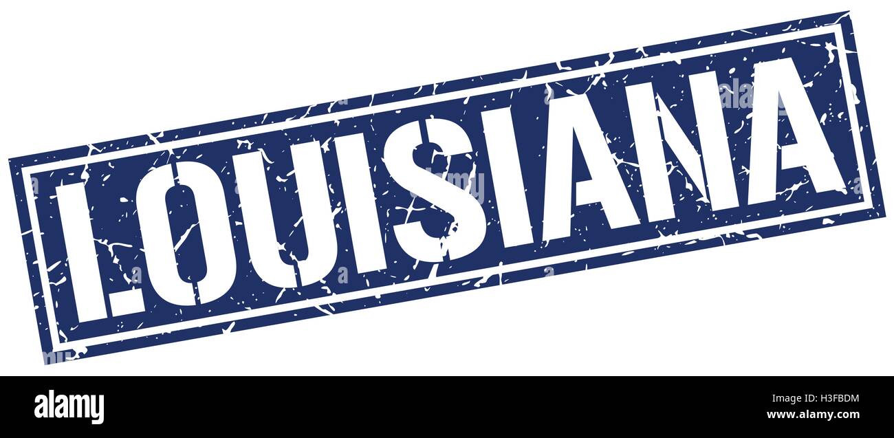 Louisiana blue square stamp Stock Vector Image & Art - Alamy