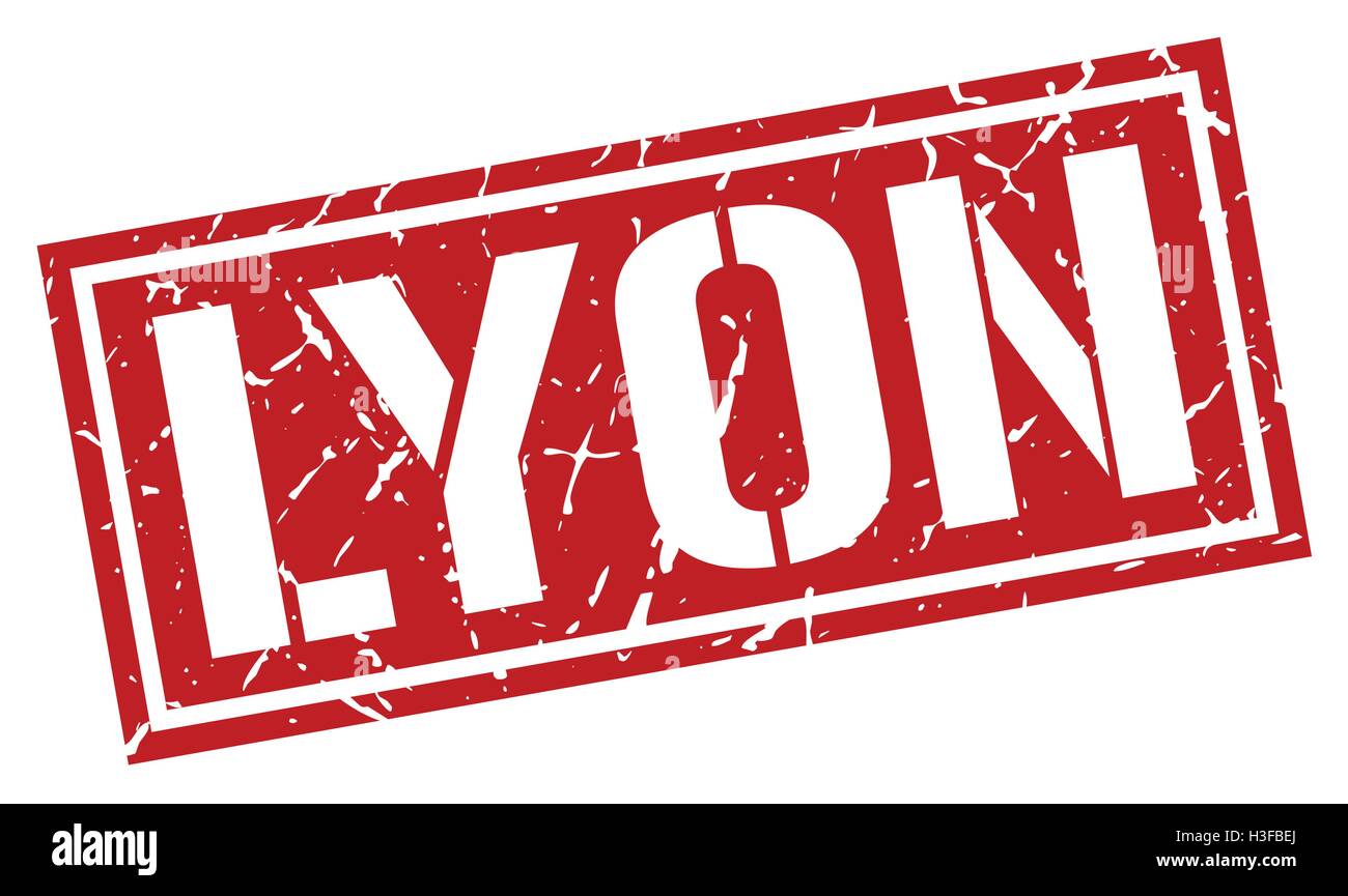 Lyon red square stamp Stock Vector Image & Art - Alamy