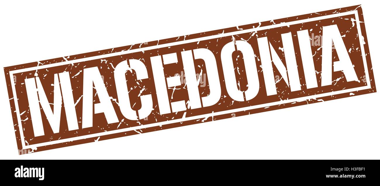 Macedonia brown square stamp Stock Vector Image & Art - Alamy