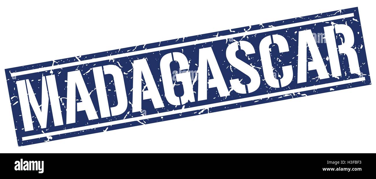 Madagascar blue square stamp Stock Vector Image & Art - Alamy