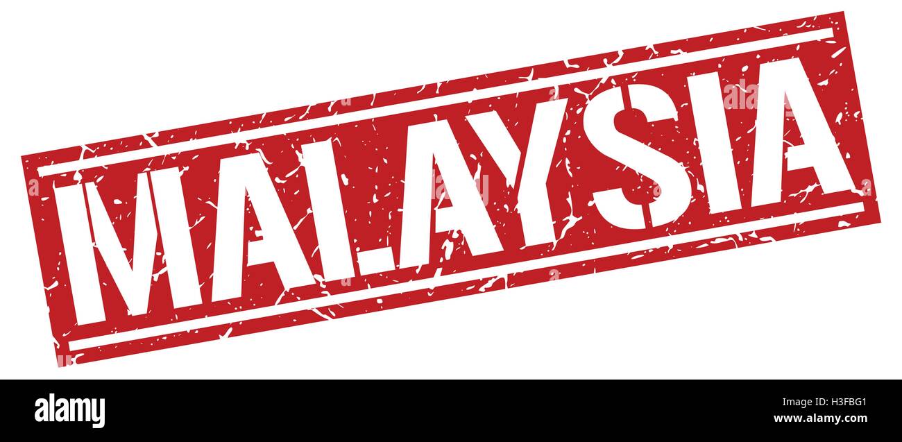 Malaysia red square stamp Stock Vector Image & Art - Alamy