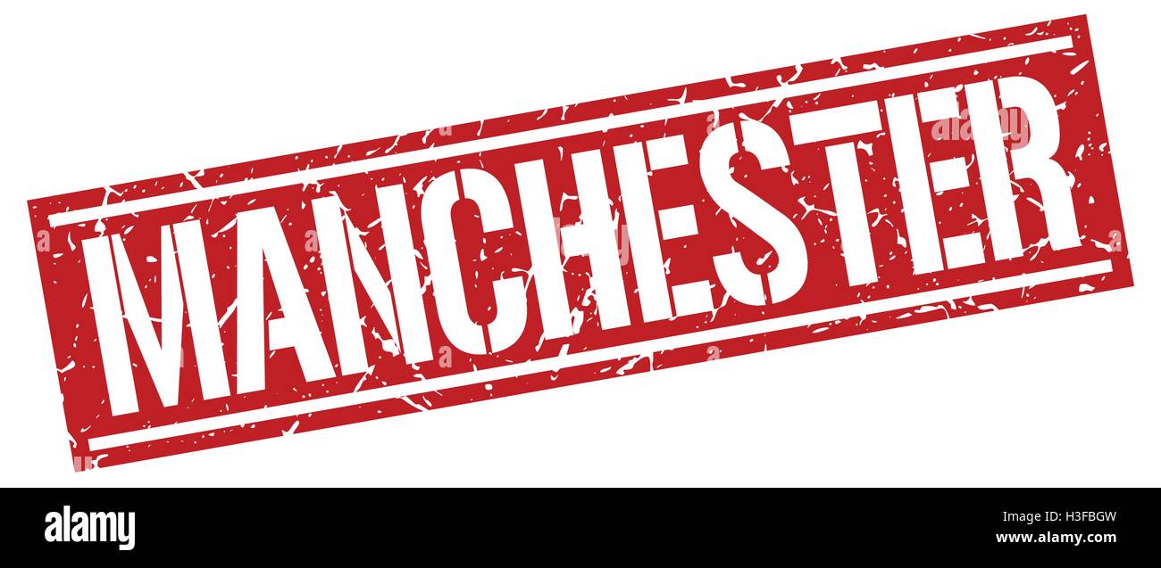 Manchester red square stamp Stock Vector Image & Art - Alamy
