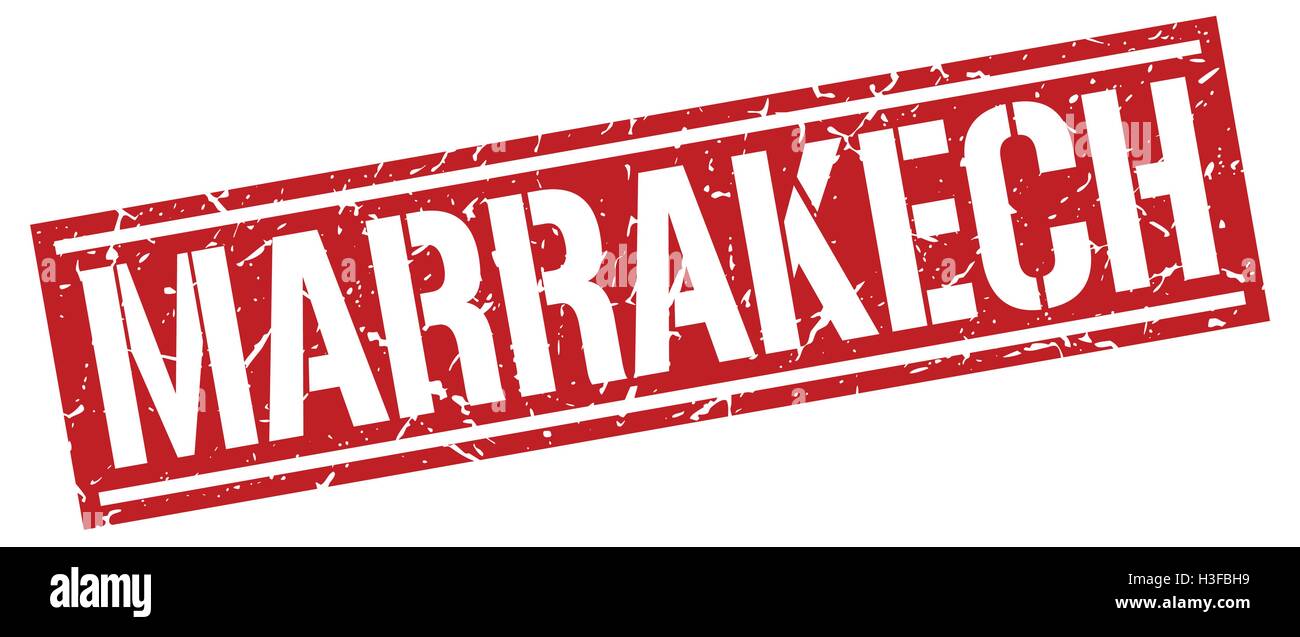 Marrakech red square stamp Stock Vector Image & Art - Alamy