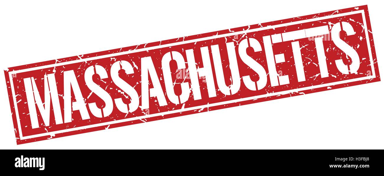 Massachusetts red square stamp Stock Vector Image & Art - Alamy