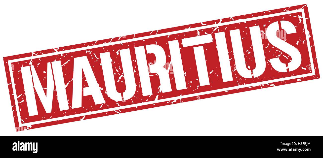 Mauritius red square stamp Stock Vector Image & Art - Alamy