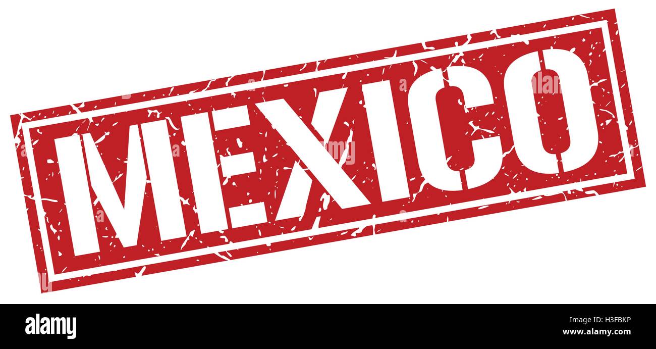 Mexico red square stamp Stock Vector Image & Art - Alamy