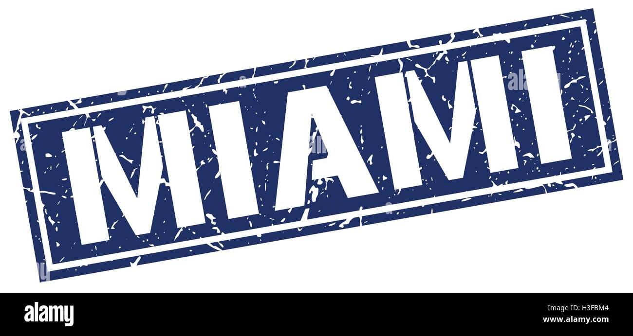 Miami blue square stamp Stock Vector Image & Art - Alamy