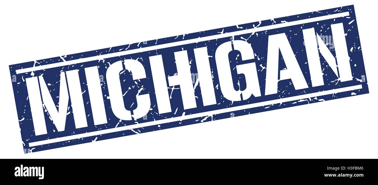 Michigan stamp vector vectors hi-res stock photography and images - Alamy
