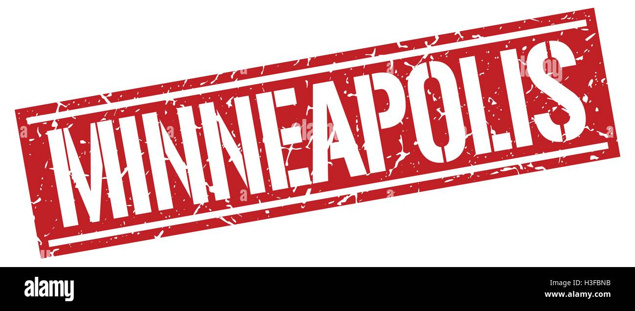 Minneapolis red square stamp Stock Vector Image & Art - Alamy