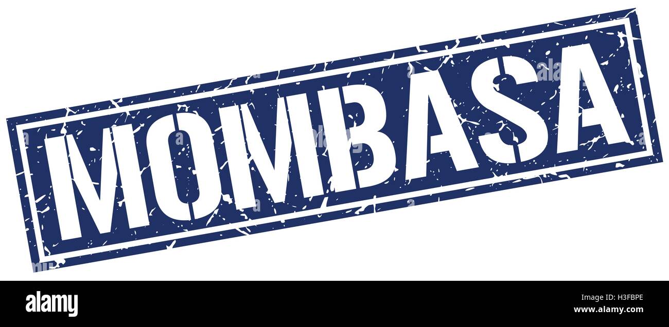 Mombasa blue square stamp Stock Vector Image & Art - Alamy