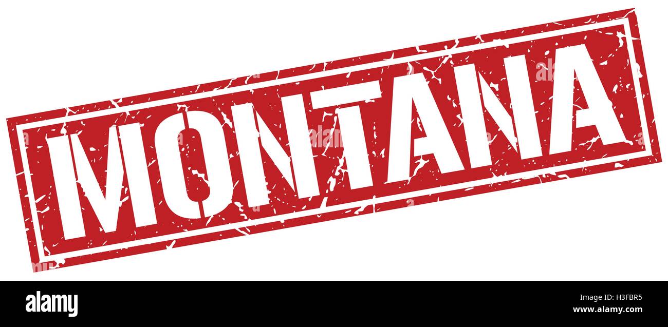 Montana red square stamp Stock Vector Image & Art - Alamy