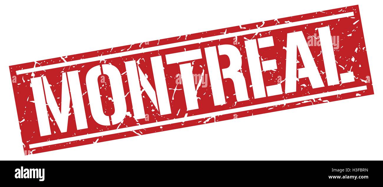 Montreal red square stamp Stock Vector Image & Art - Alamy