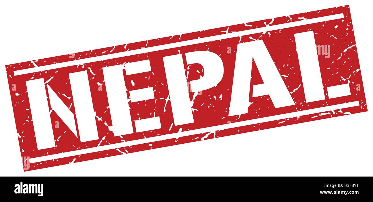 Nepal red square stamp Stock Vector Image & Art - Alamy