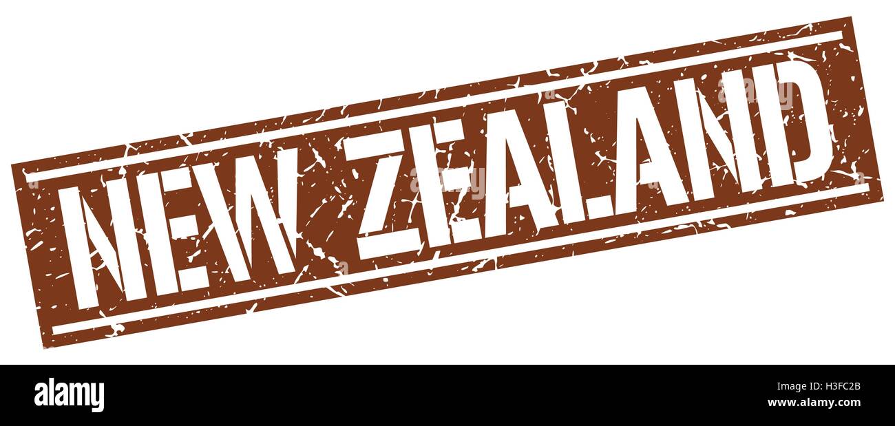 New Zealand brown square stamp Stock Vector Image & Art - Alamy